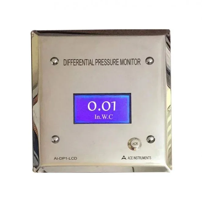 Ace Isolation Room Pressure Monitor Differential Pressure Monitor With Lcd Display For Hospitals ...