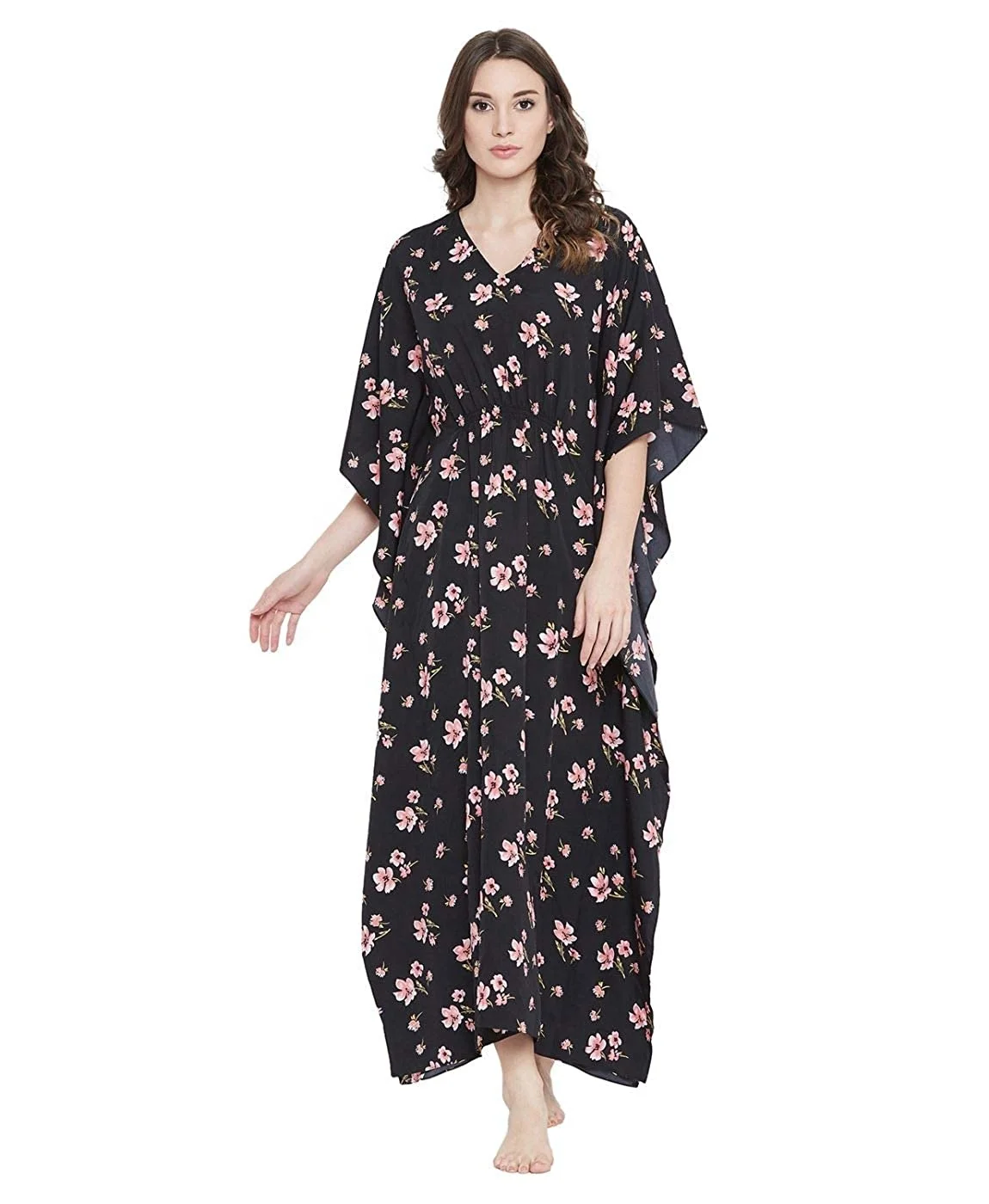 Ramadan Kaftan Arabic Islamic Women Plain Black Plus Size Dress Turkey ...