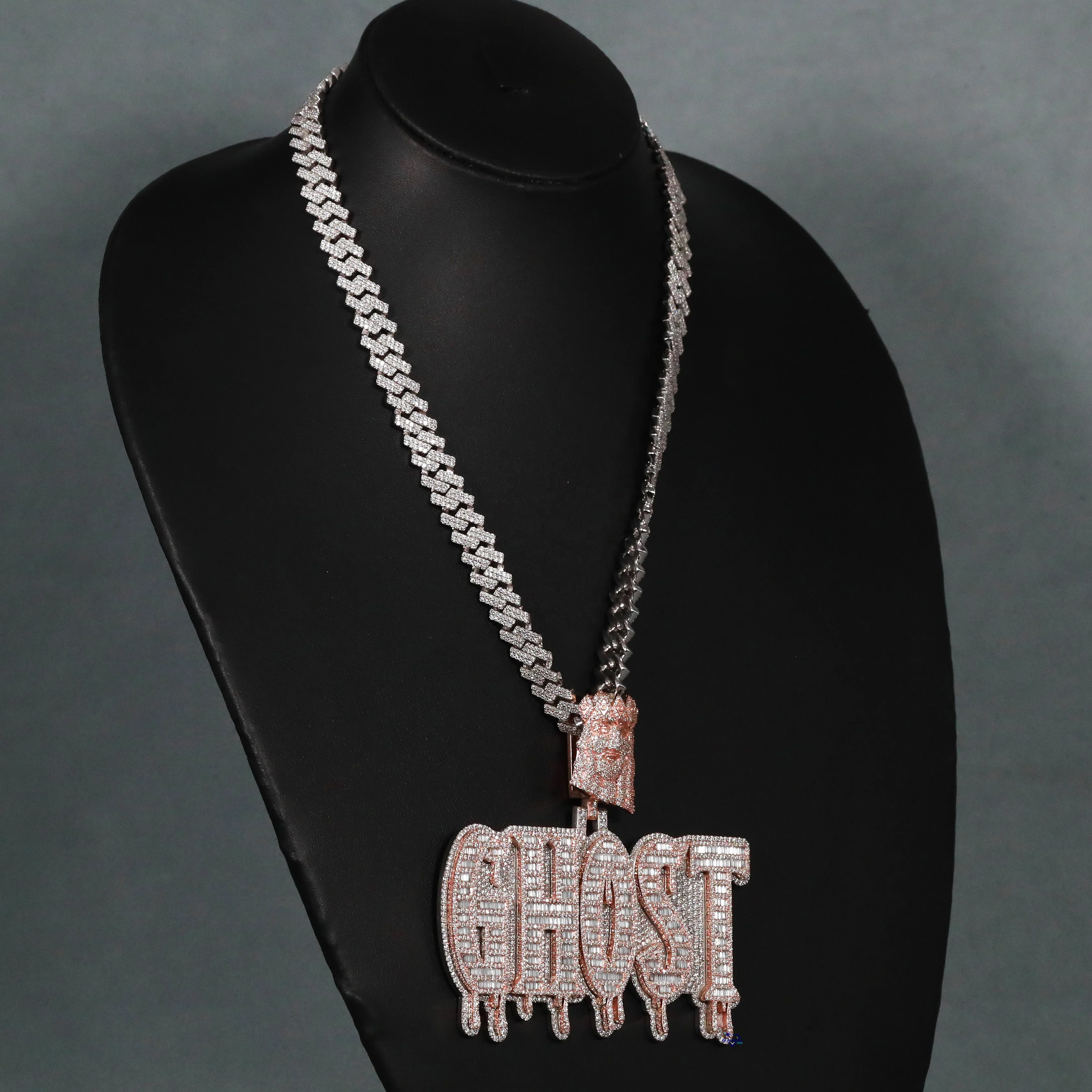 Lab Grown Round Brilliant And Baguette Diamond In 14 Kt Rose Gold With ...