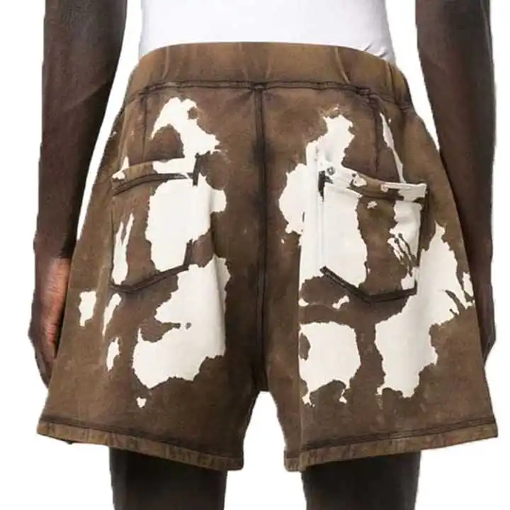 Oem Custom Streetwear Summer Acid Washed Shorts With Custom Logo Custom ...