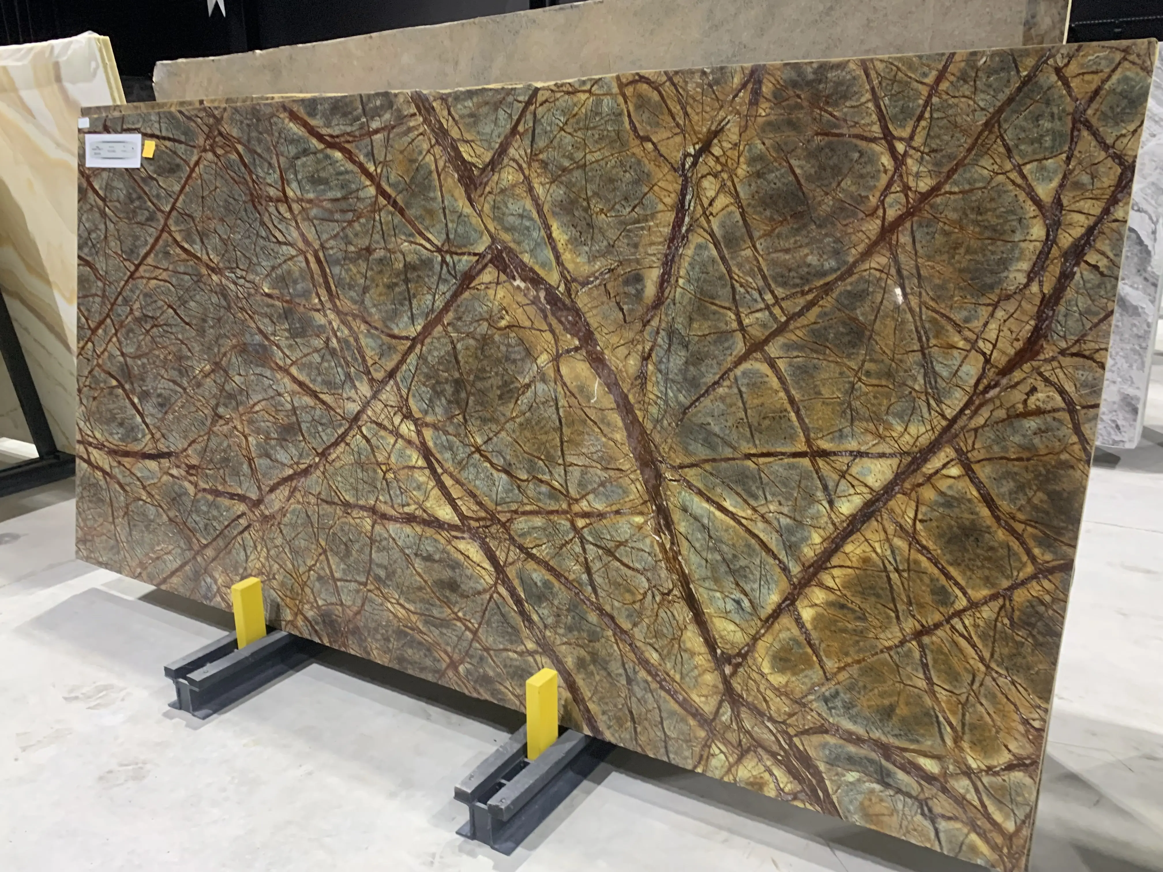 Rainforest Brown Marble Tile Slab Using For The Flooring Natural Stone ...