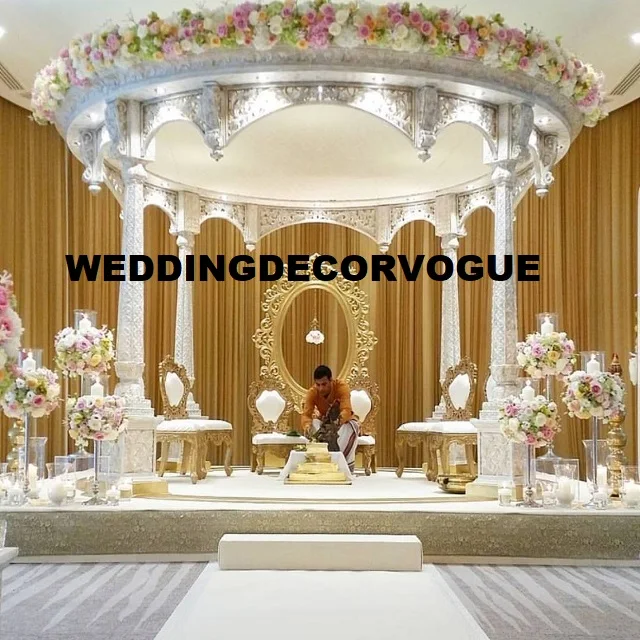 Big American Fiber Crown Wedding Stage Rajasthani Theme Wedding Crown ...