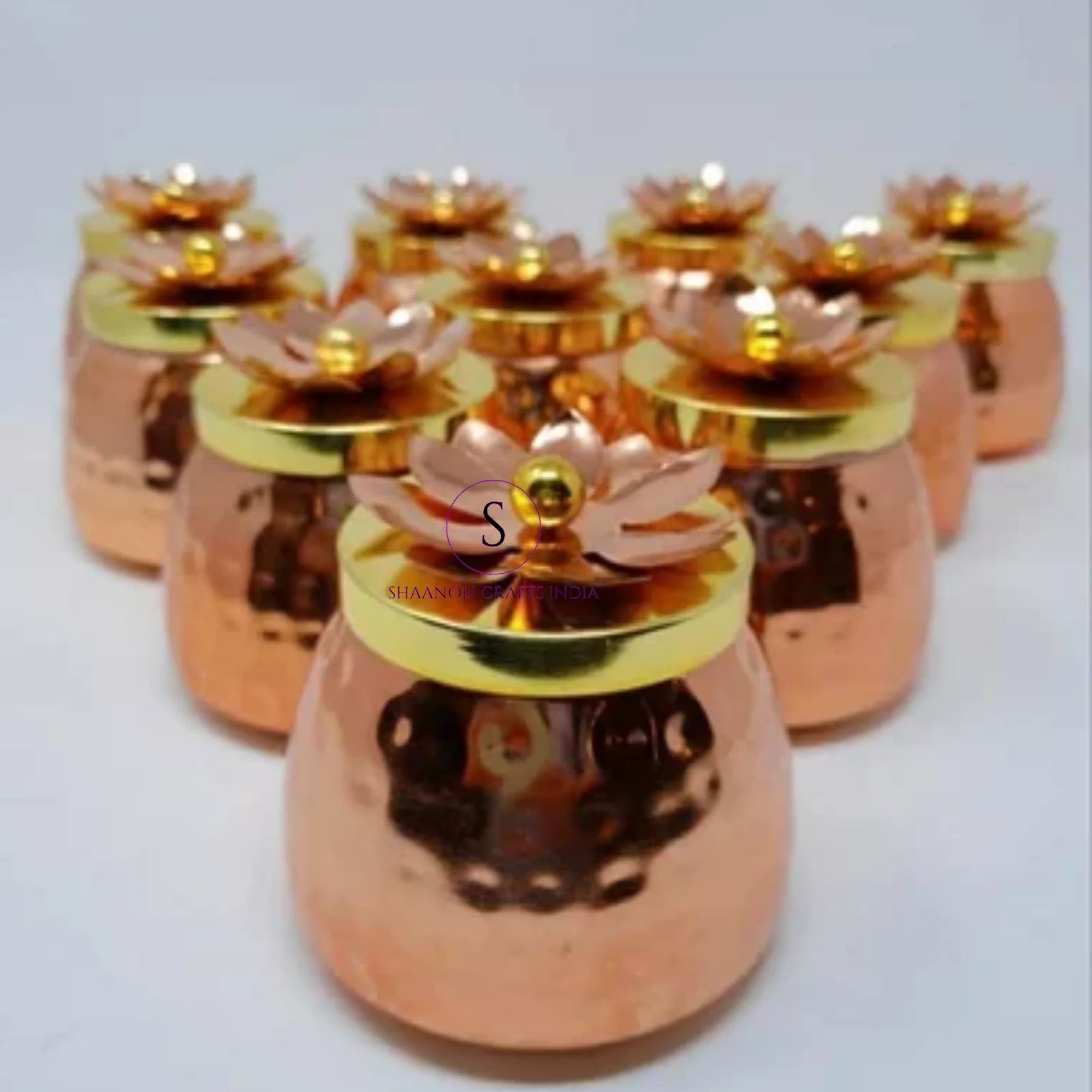 Indian Matka Boxes - Beautiful Copper Jars for Gifts