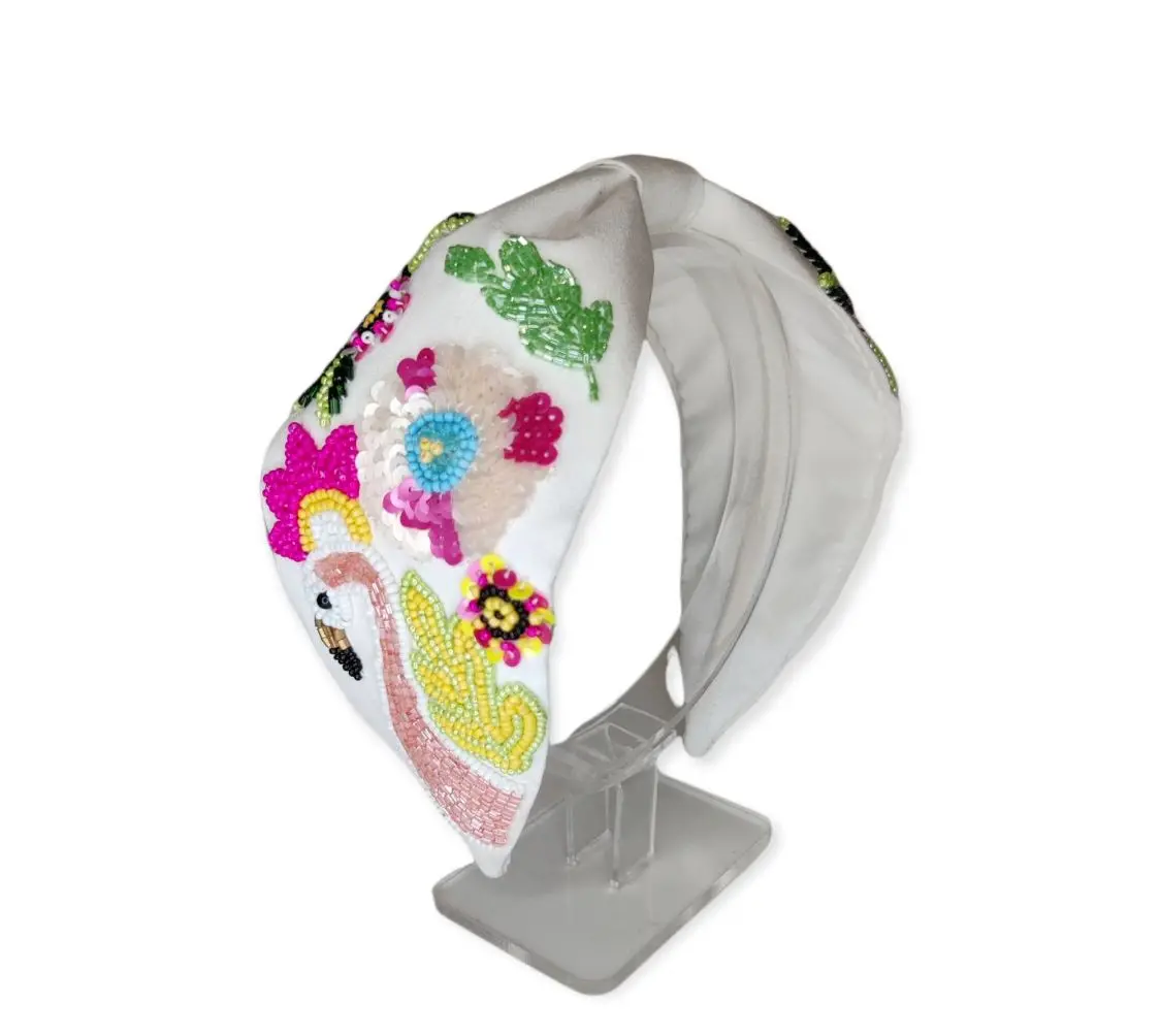 Custom Hand Embroidered Headbands With Soft Cushioned Fitting Easy To ...