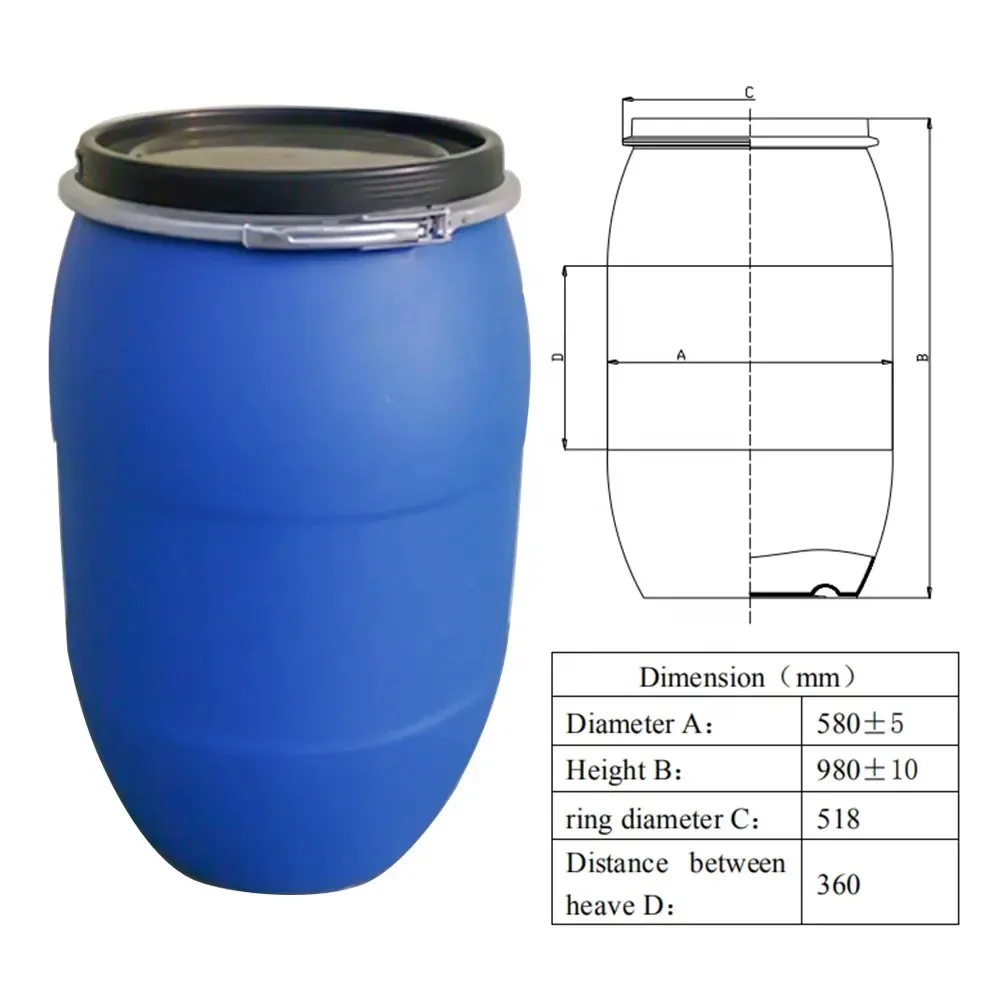 Mowell Gallon 220 Litre 20 Litre 300l Hdpe Empty Plastic Drum With Open