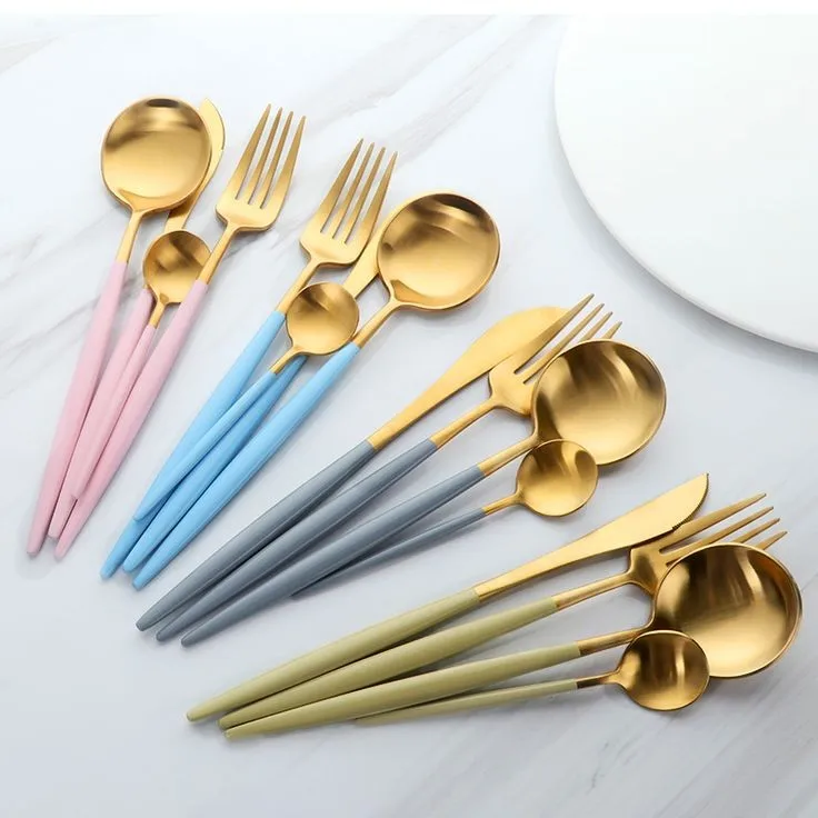 Most Selling Luxury Cutlery Set Spoon Fork Knife Four For Dinnerware ...