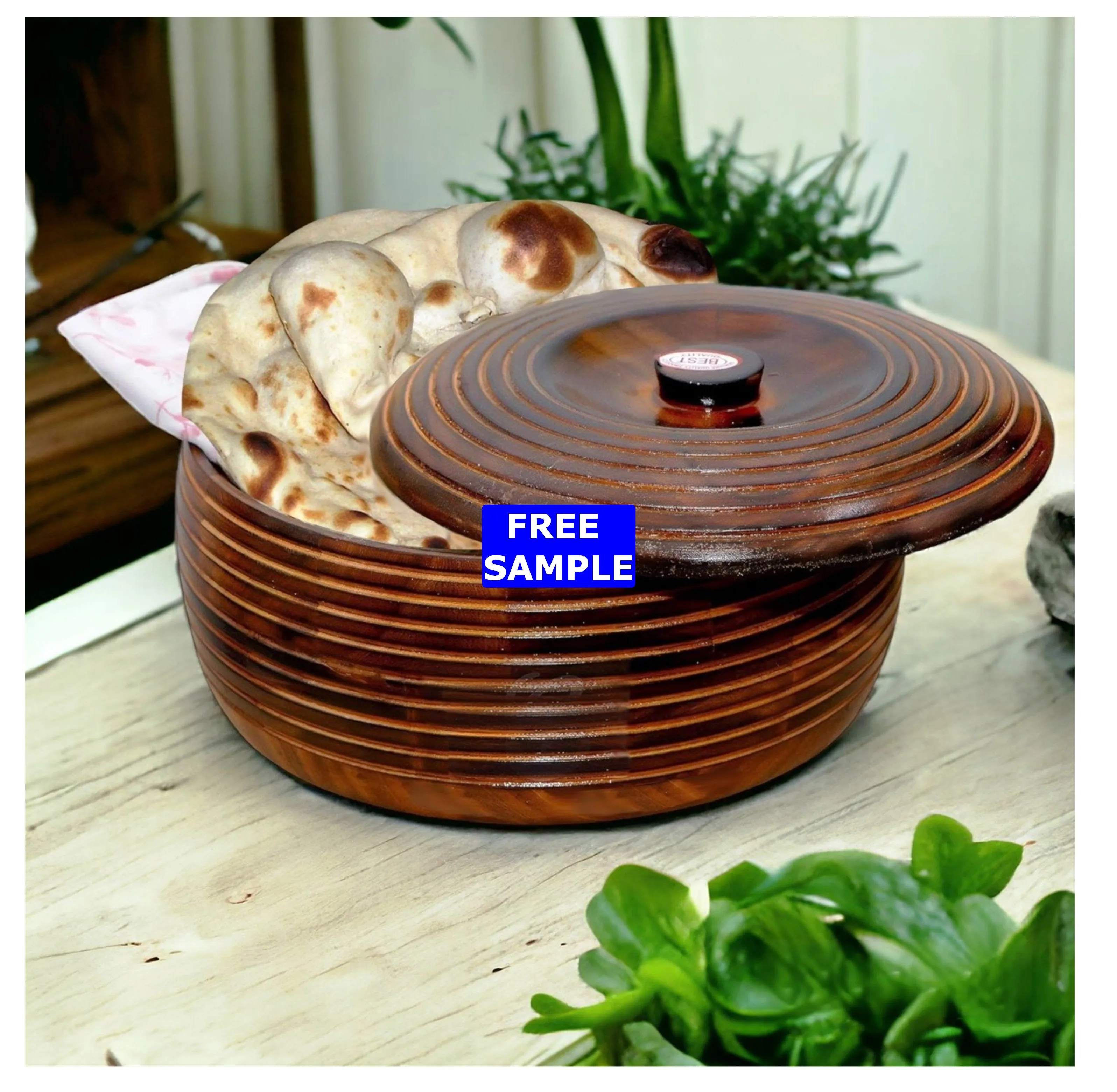 Buy Solid Wood Roti Box From Mahogany Collection Small Online Indian ...