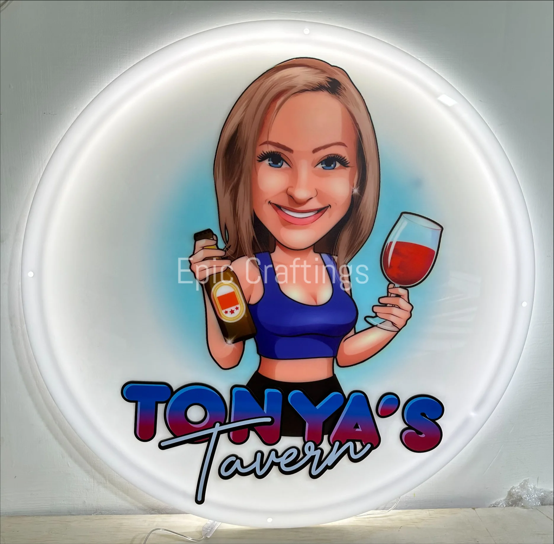 Custom Uv Printed Acrylic Backlit Signs For Business And House And Out ...