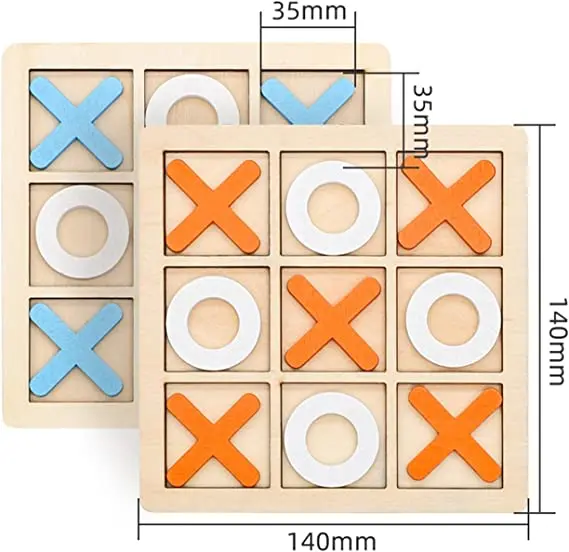 Tic Tac Toe Wooden Board Game Children Puzzle Game Interactive ...