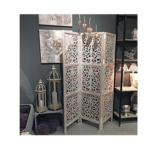 Traditional Indian Hand Carved Partition Wall For Living Room ...