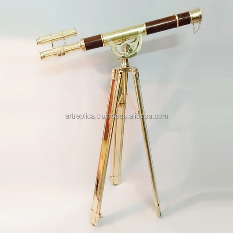 航海复古黄铜双筒三脚架望远镜，带木制支架天文望远镜，带天然木制三脚架 - Buy 航海复古黄铜双筒三脚架望远镜与木架天文望远镜与天然木制三脚架 ...