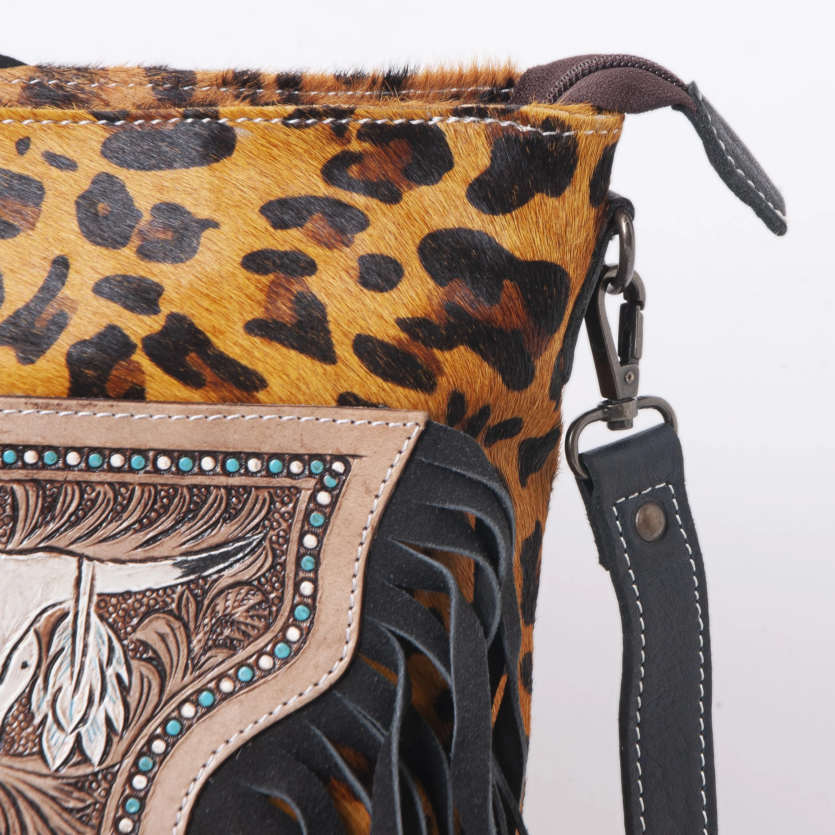 Handmade Sky Aztec Crossbody Bag With Concealed Carry On Back And Boho ...