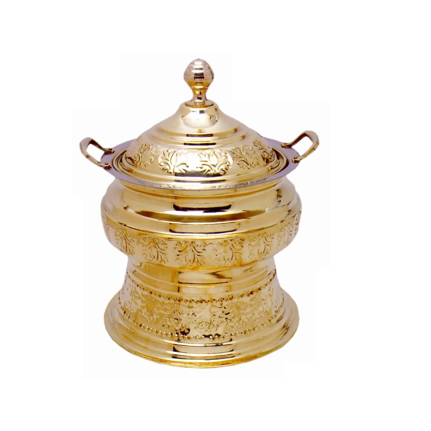 Shiny Finishing Rounded Buffet Food Warmer Chafing Dish Brass Metal ...