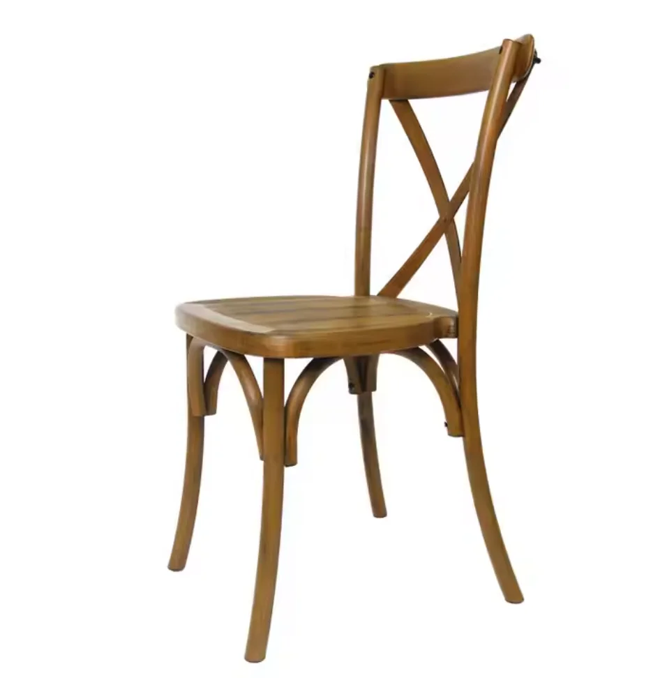 Commercial Stackable Banquet Chairs with Wooden Seat and Backrest Heavy ...