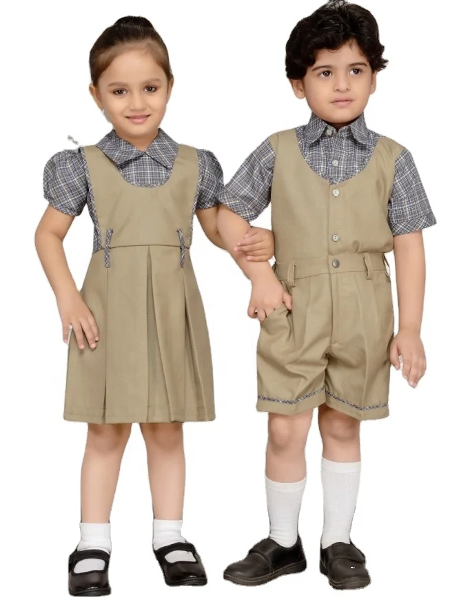 Custom New Arrival Primary Kindergarten Clothes Khaki School Uniform ...
