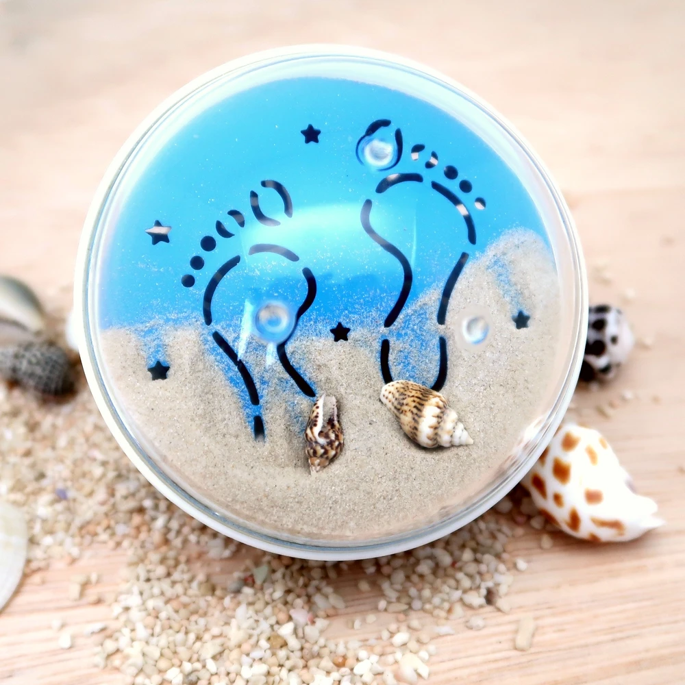 Beach Decor 3 Inches Sand Globe - Natural Sand Souvenirs