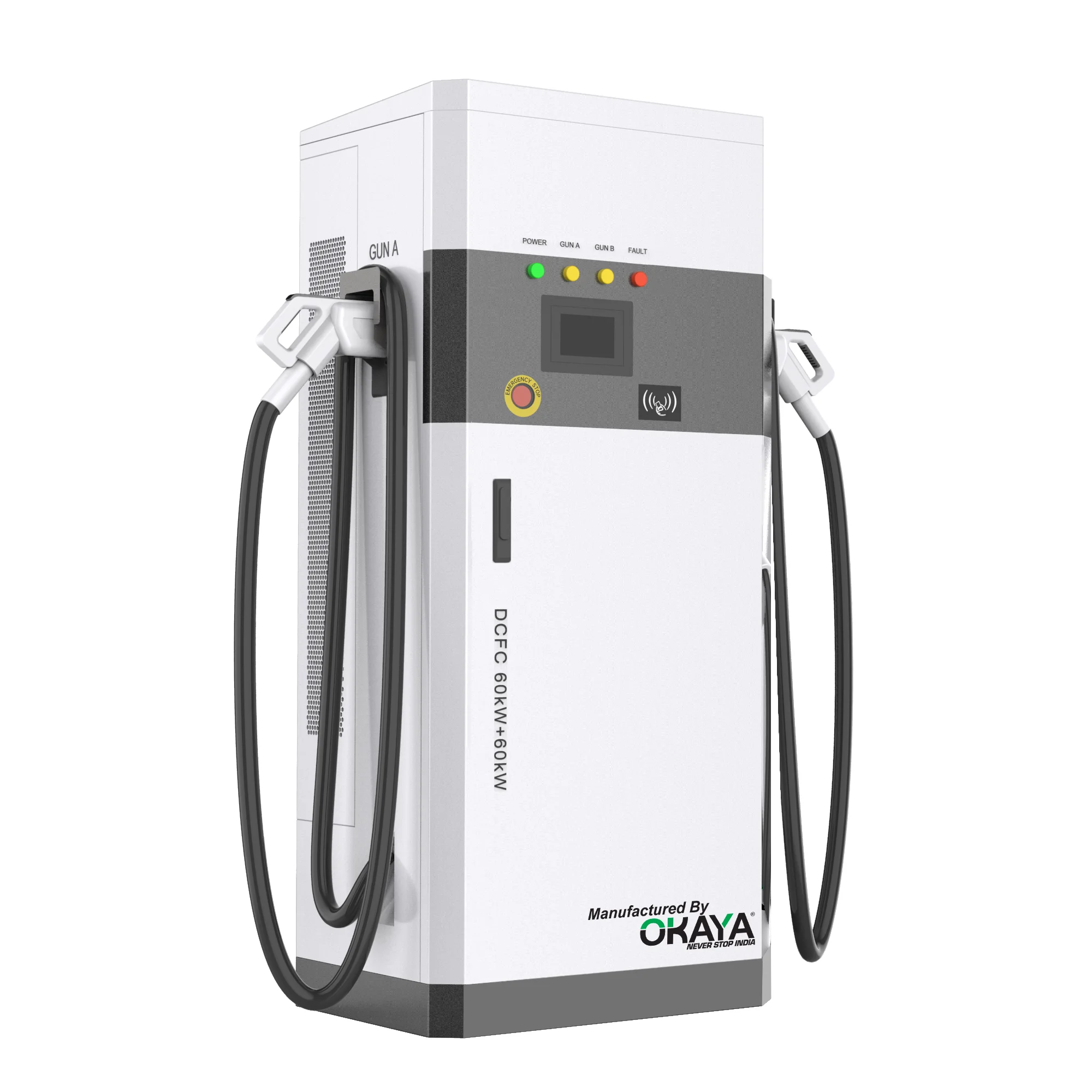 Heavy Duty Electric Vehicle Charger With 2 Gun & Customized Logo ...