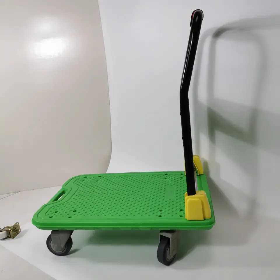 200kg Heavy Duty Flatbed Portable Push Carts Trolleys Foldable Trolley ...