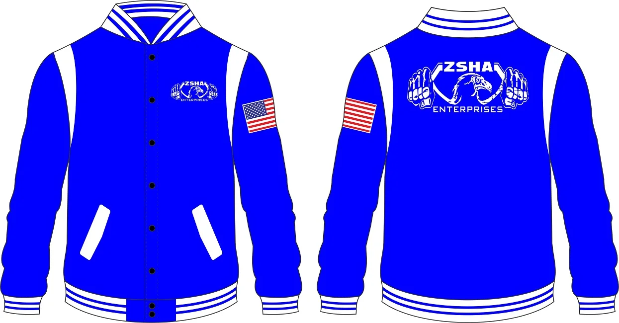 Varsity College Letterman Jacket Customize Logo Embroidery Body Sleeve ...