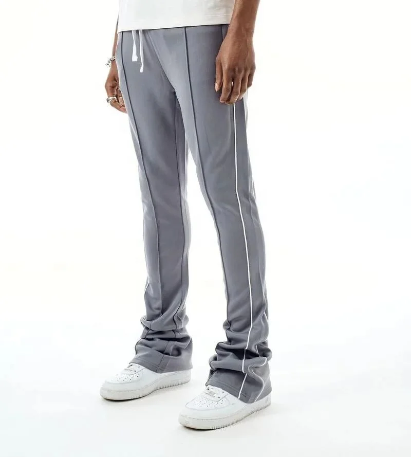 Streetwear Mens French Terry Flare Slim Sweatpants Slim Fit Heavyweight ...