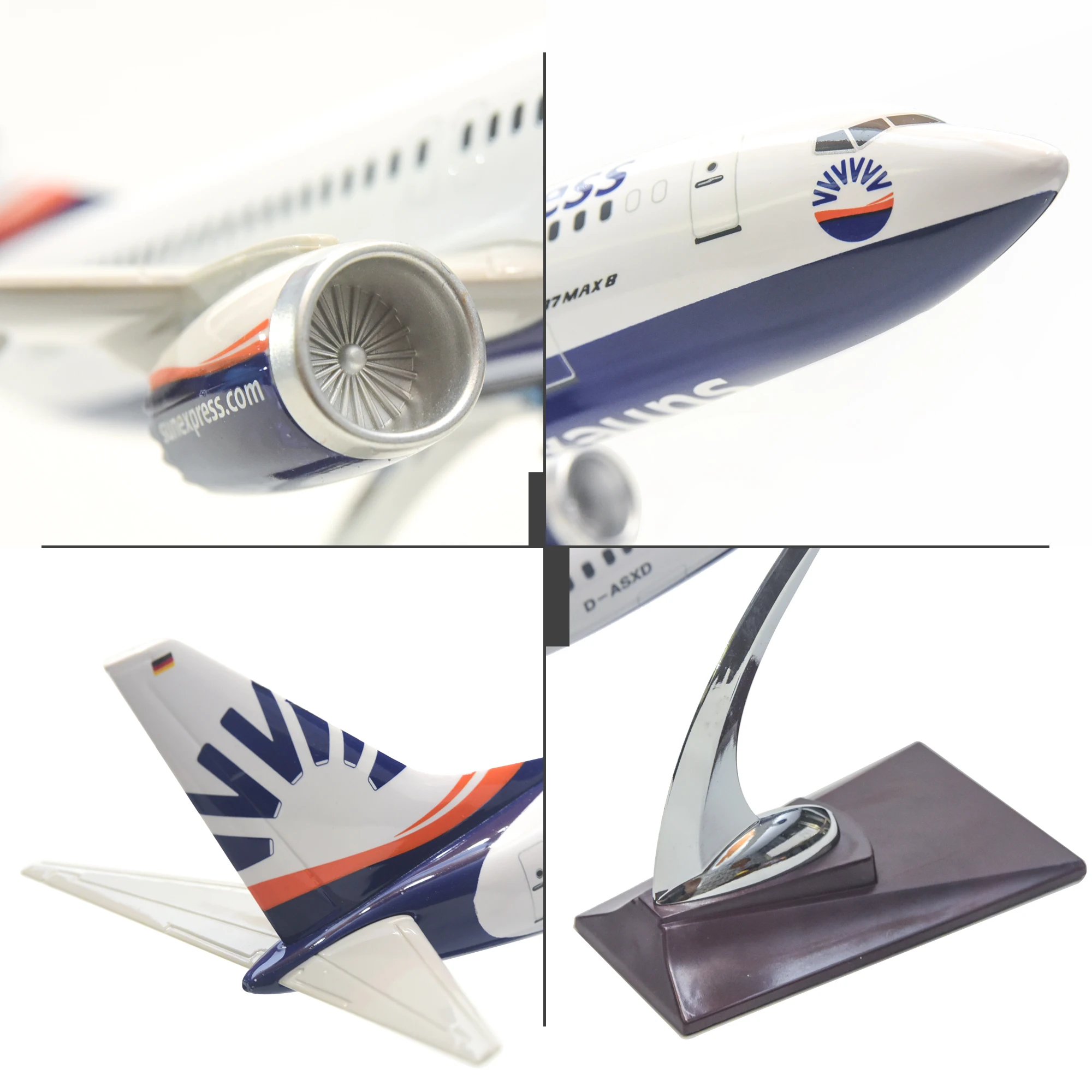 Plane Model Sunexpress Boeing B737-800 1/100 40cm ABS Resin
