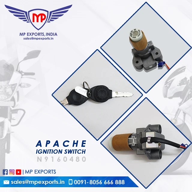 Genuine quality TVS Apache 2W Steering Ignition Lock spare parts ...