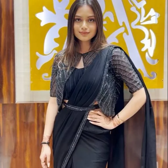 Indian Stylish Trending New Fancy Ready To Wear Faux Georgette Sequence ...