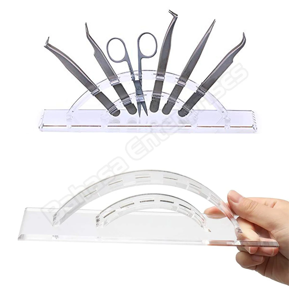 Tweezers Storage Box Transparent Acrylic Grafting 6 Holes Eyelash ...
