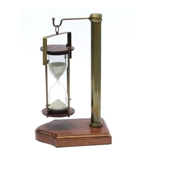 Sand Timer Rotating brass silver stainless frame sand 30 minutes ...