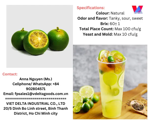 Fresh Style Frozen Calamansi Juice - Anna Brand PP Material for Drinking
