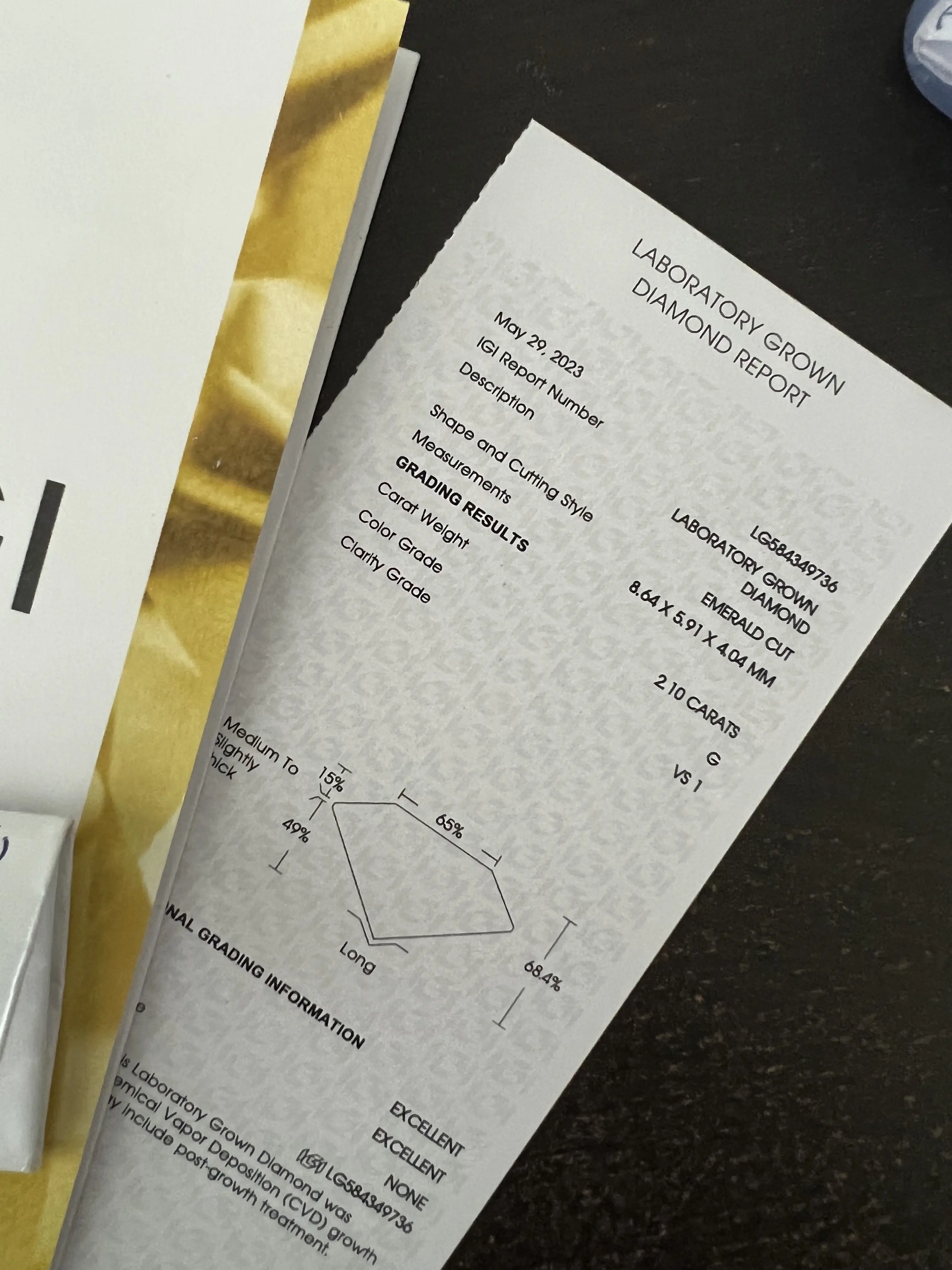 High Quality IGI Certificate D Color 1CT Radiant Cut Synthetic Lab ...