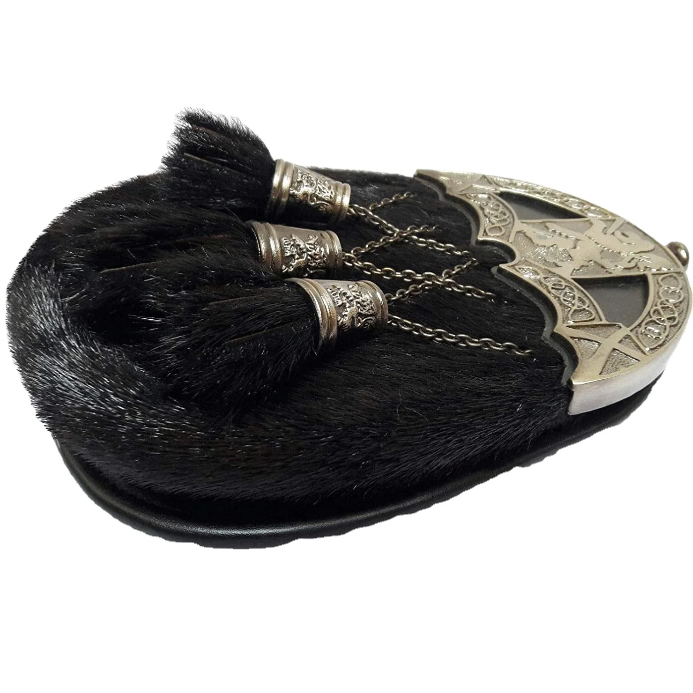 Scottish Kilt Original Seal Skin Full Dress Utility Kilt Sporran Chrome ...