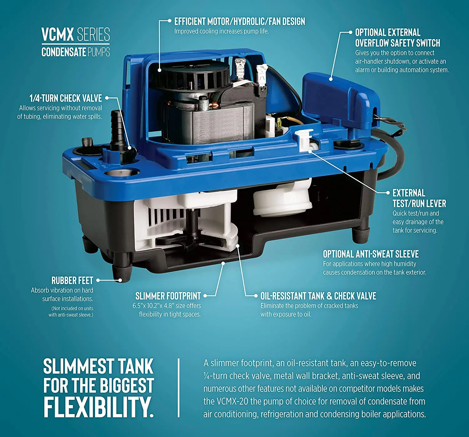 Little Giant VCMA-20 Pro Condensate Pump for HVAC Efficiency
