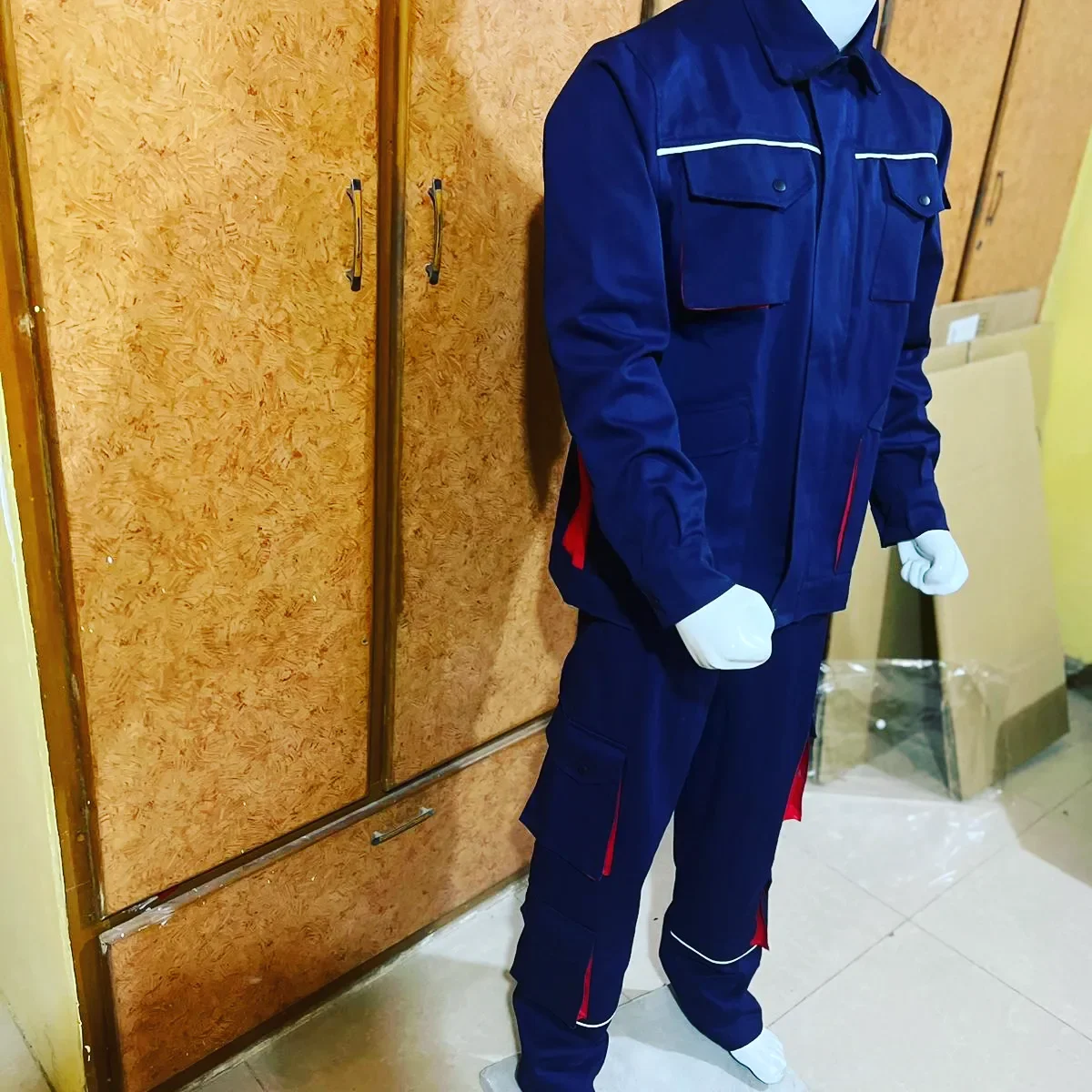 Work Wear 100% Cotton Reflective Safety Ware Mechanic Protect Welder ...