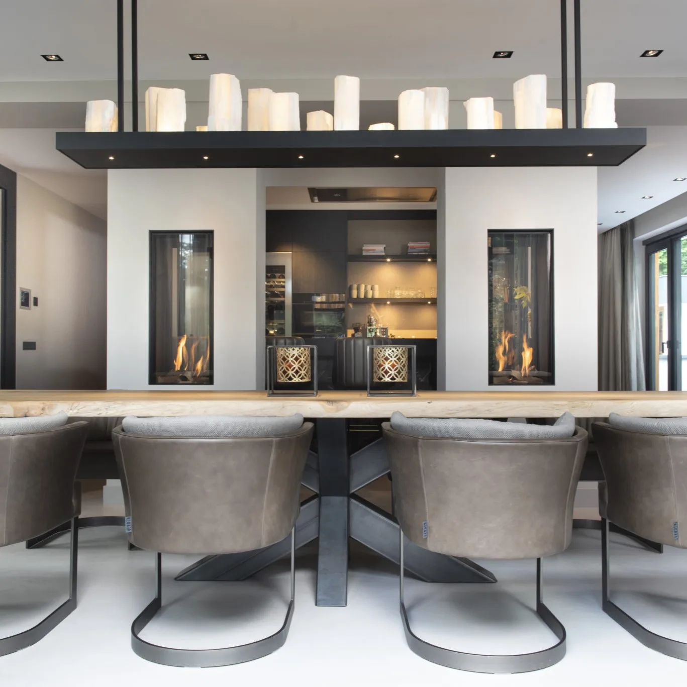 Slab Wood Dining Table Solid Natural Finish Slab Wood For Dining Tables ...