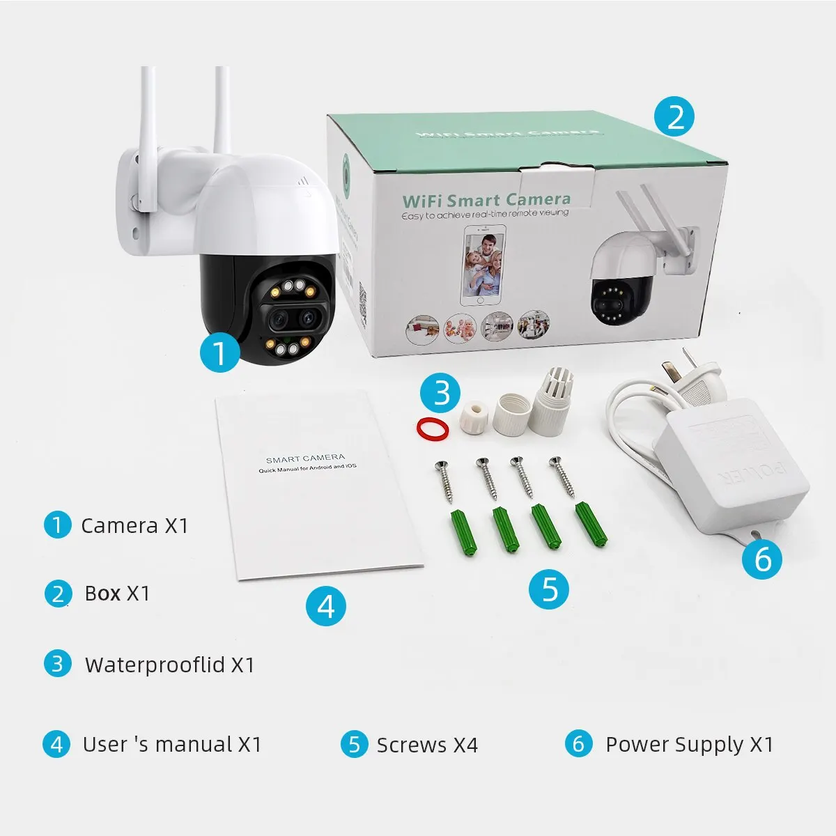 Hd 4k 8mp Wifi Surveillance Camera Ptz Outdoor Dual Lens 8x Digital ...