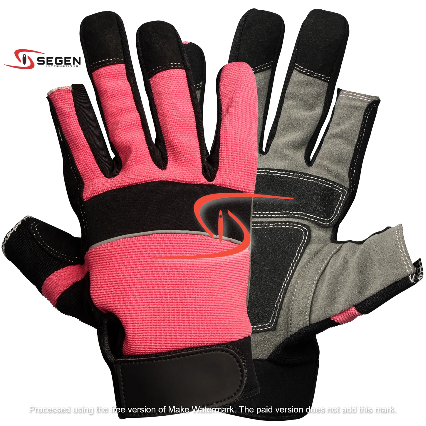 Segen- 3 Cut Finger Hi Dexterity Premium Synthetic Leather Leather Palm ...