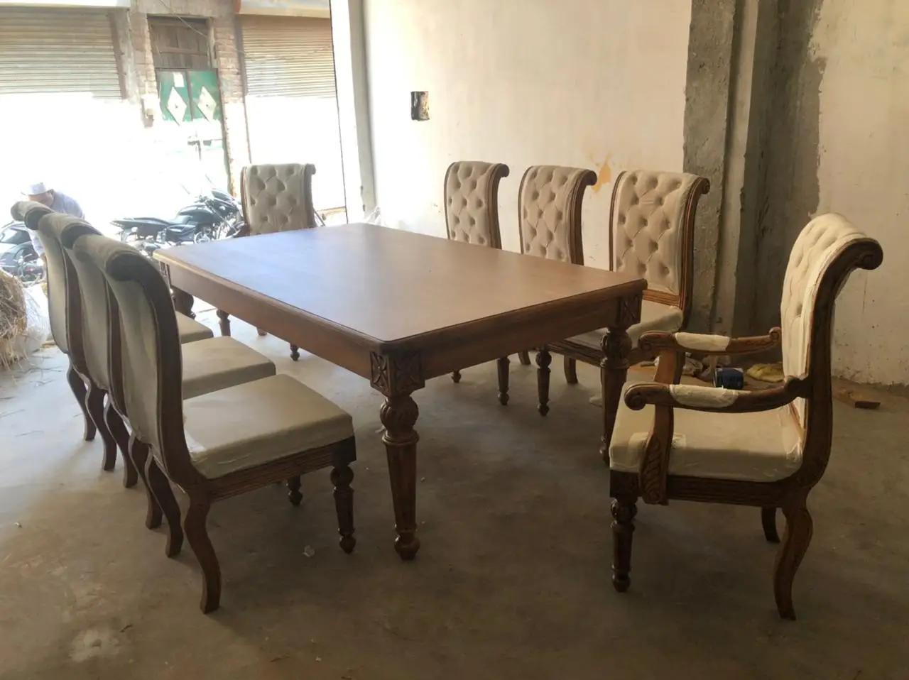 Luxury Wooden Standard 8 Seater Dining Table Set Home Decor 6 Seater ...