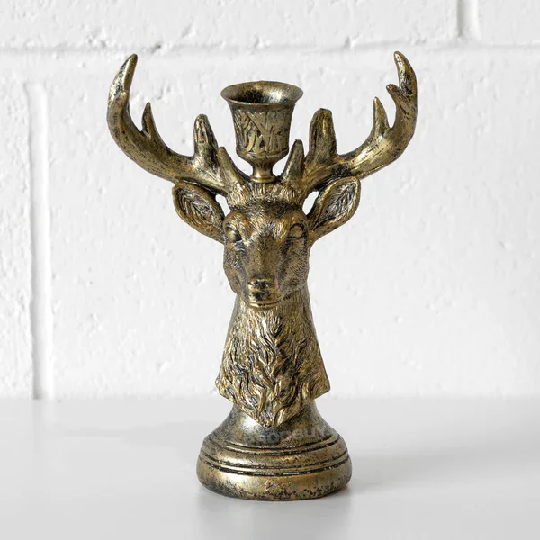 Stag Head Resin Candlestick - Buy Small Stag Head Candlestick Ornament ...