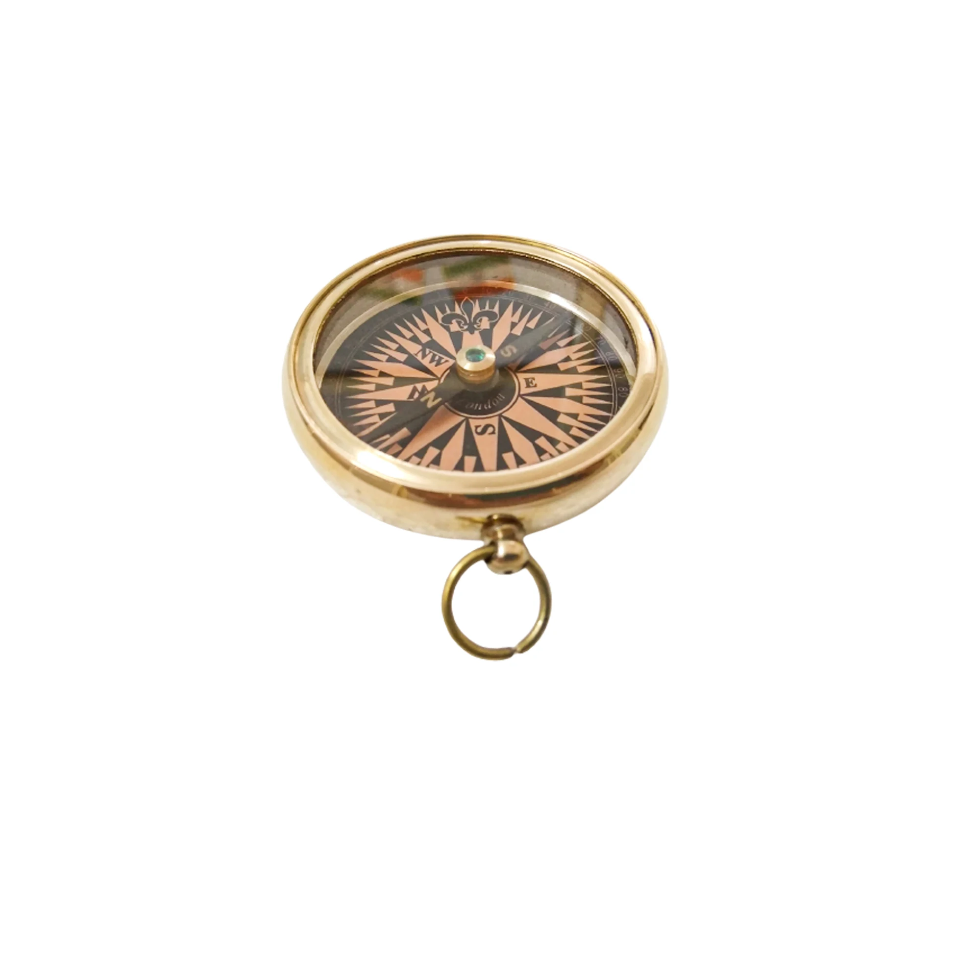 Solid Brass Titanic White Star Lines Pocket Compass