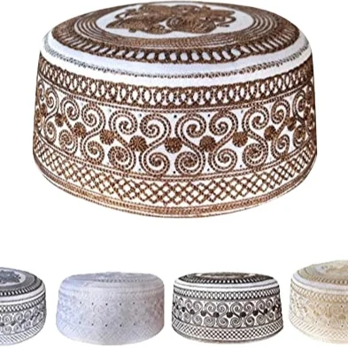 Muslim Kufi Hats for Men Islam Prayer Embroidery Kofia Topi Hat ...