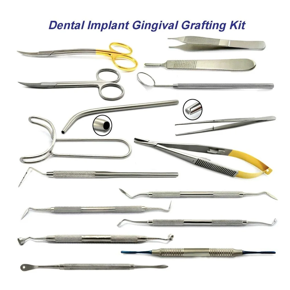 Dental Implant Gingival Gum Tissue Grafting Kit - 16 Pieces