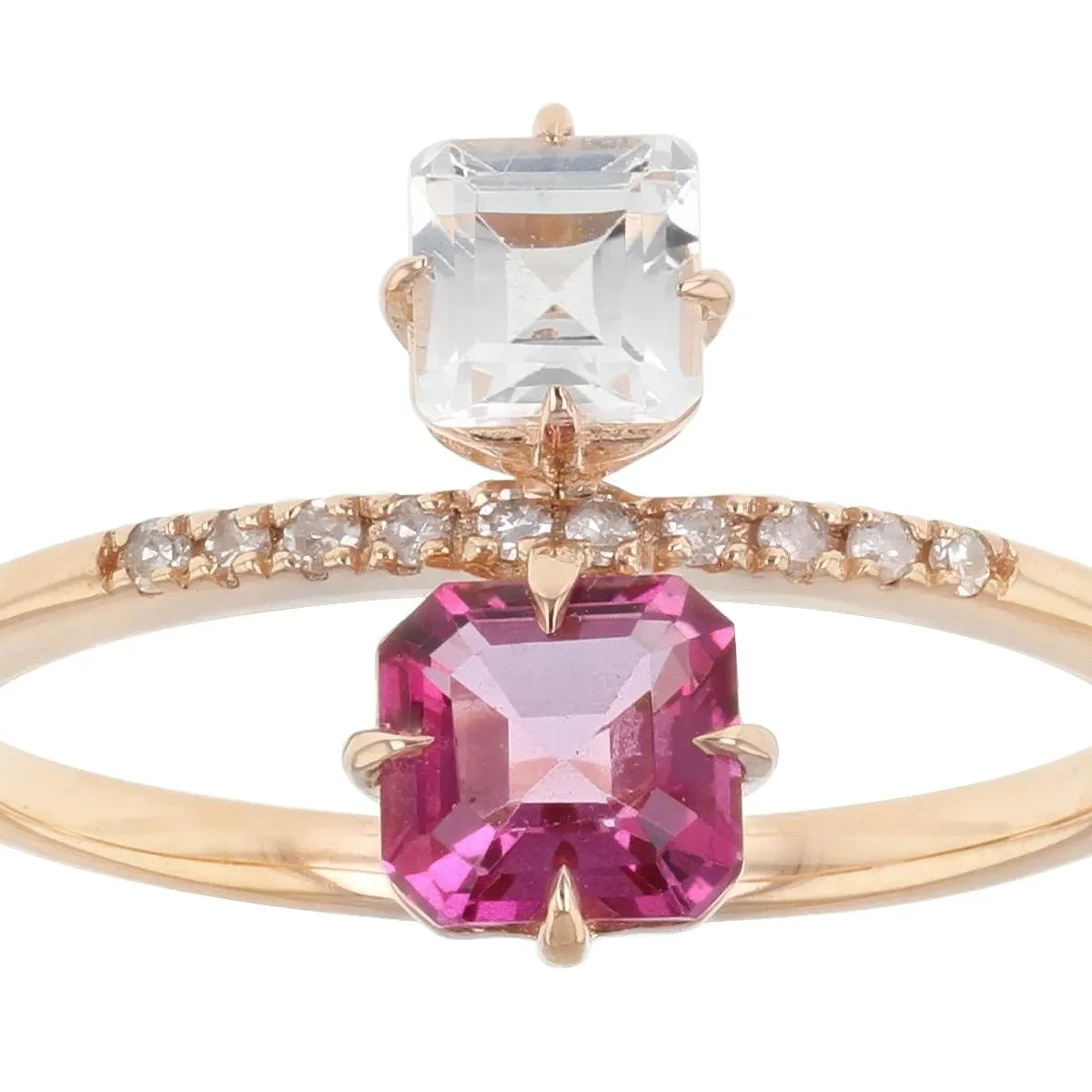 Romantic Blush: Pink Topaz 10k Rose Gold Ring | Elevate Your Style With ...