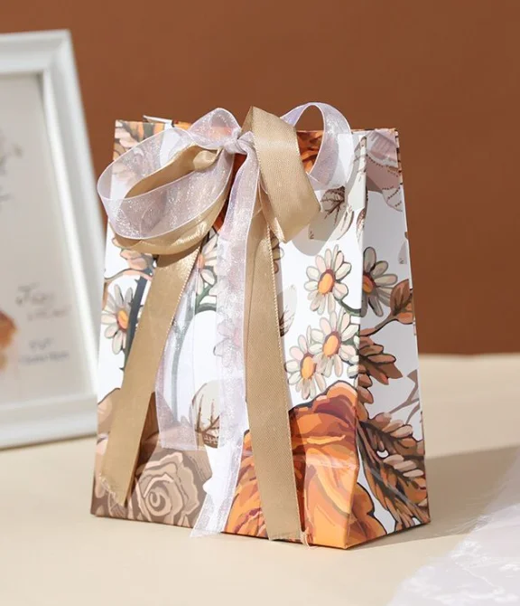 Custom Paper Gift Bag Kraft Christmas Wedding Art Paper Gift Packaging ...