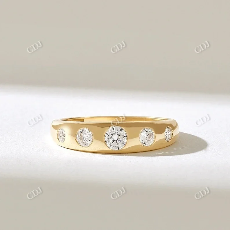 Thin Gold Diamond Sparkle Mini Signet Ring Real Diamond Pinky Rings for ...