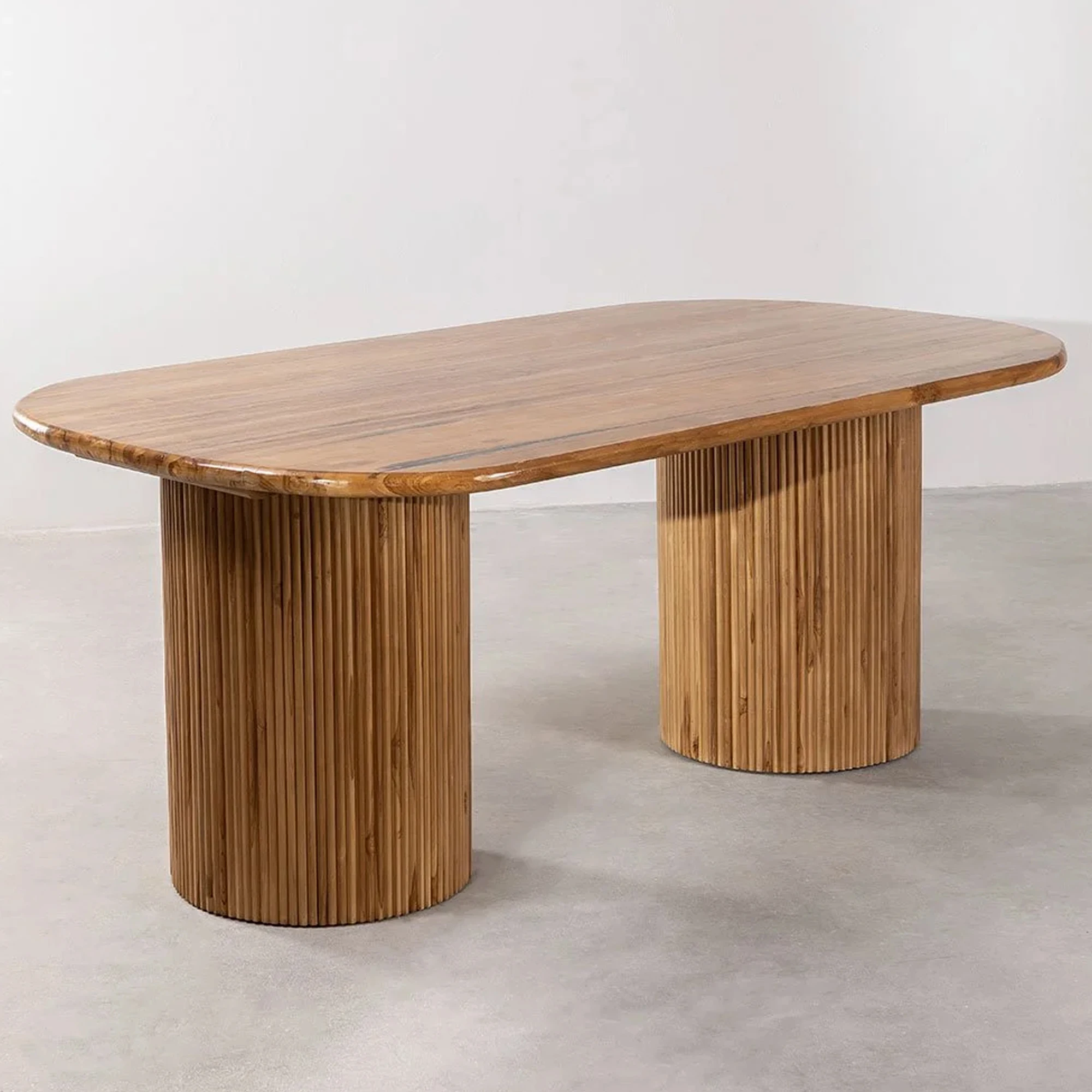 Outdoor Modern Set Dining Table Natural Teak Wood With 4 Chairs - Lilu ...