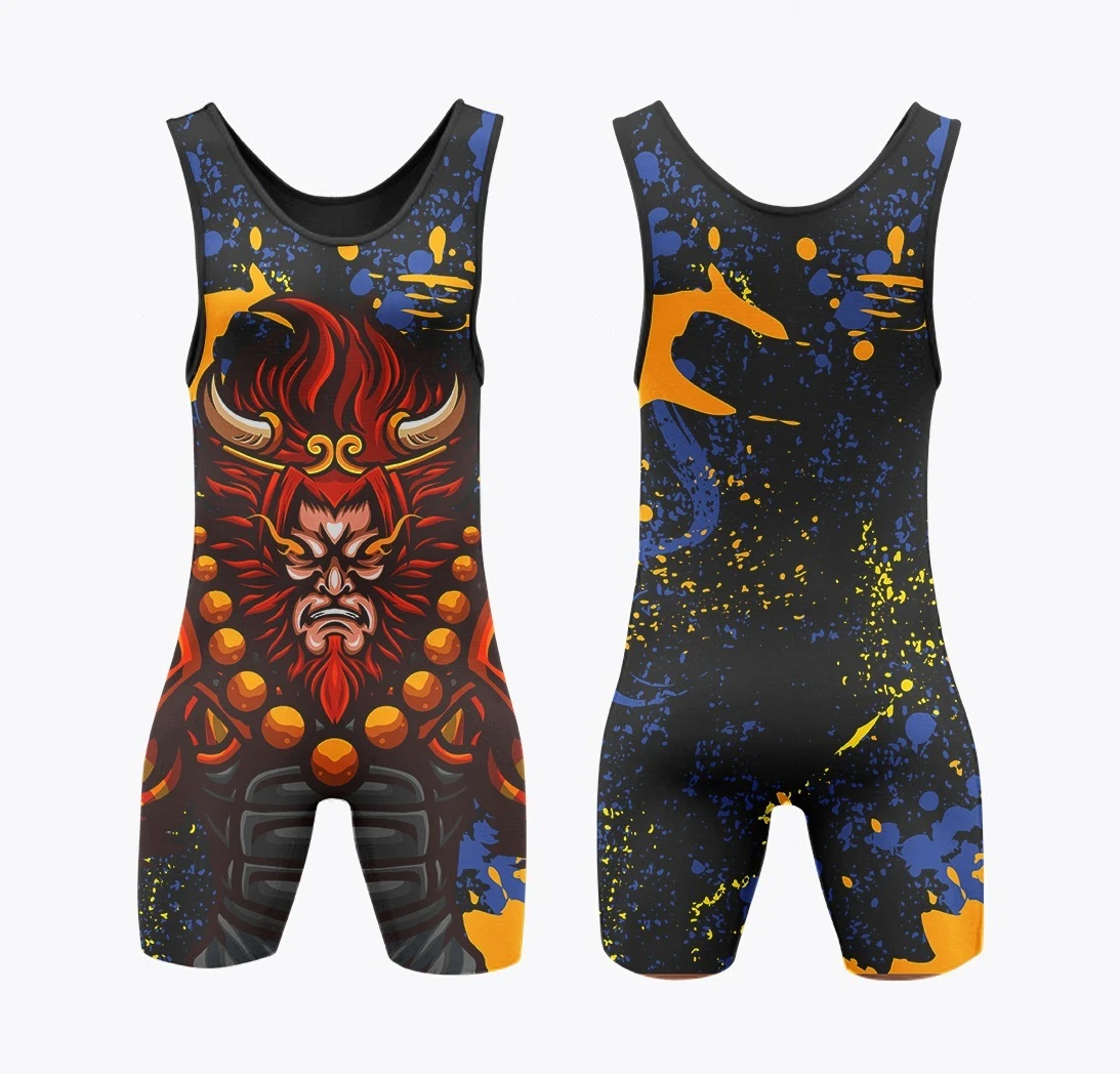 High Quality Sublimation Printing Wrestling Singlet's Cheap Price 100% ...