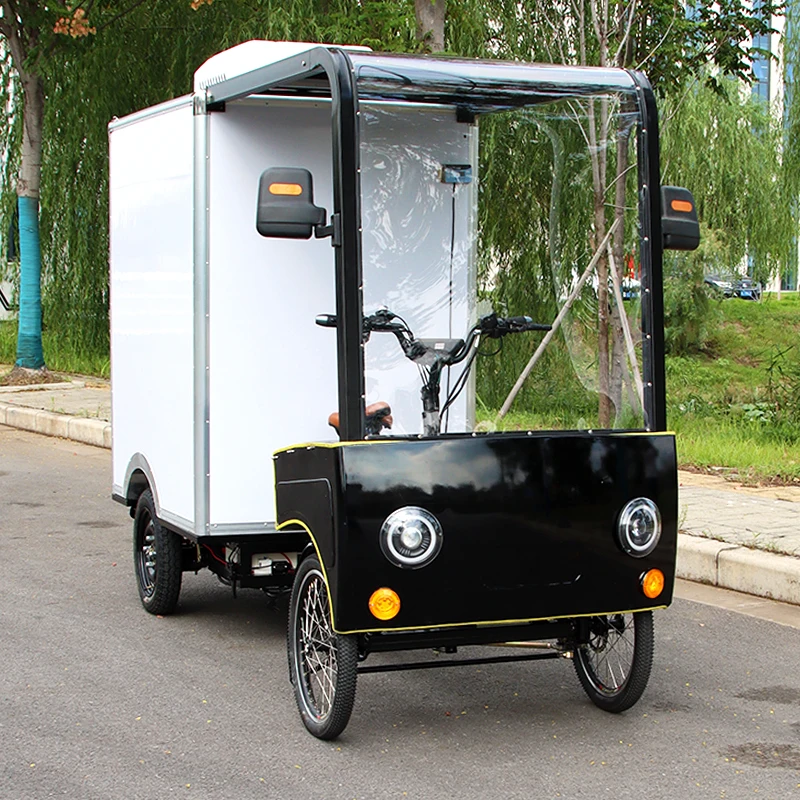 New Hot Selling 4 Wheels Electric Cargo Bike Last One Mile Long Range ...