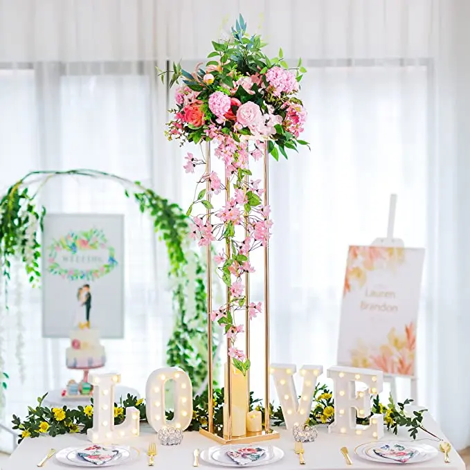 Metal Centerpieces For Table Wedding Geometric Metal Flower Stands For ...