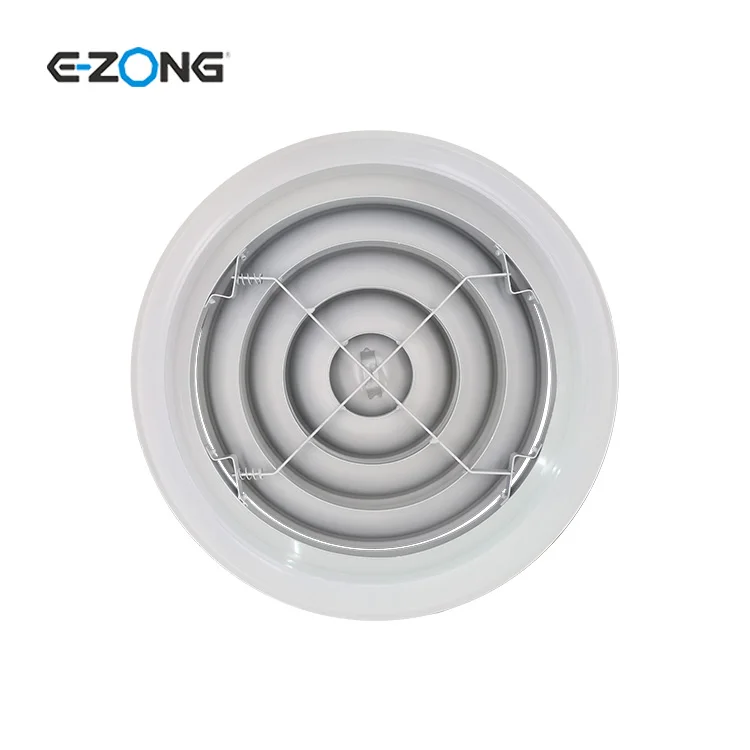 Powder Coating Aluminum Round Shaped Duct Installed Air Diffuser For ...